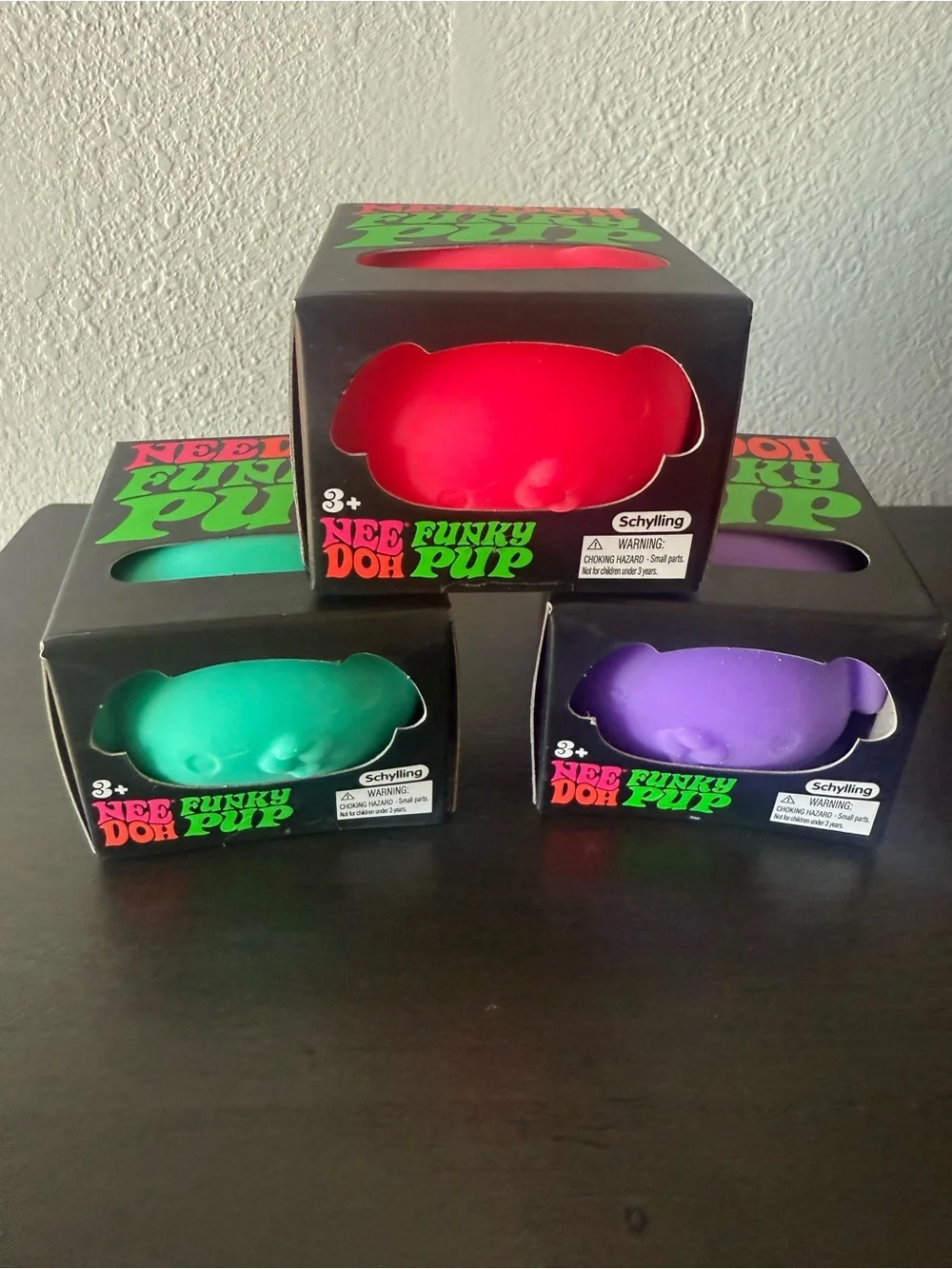 Schylling | Toys | Authentic Nee Doh Funky Pup Squishy Toy Trio Red ...